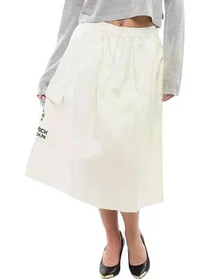 Woolrich Text Print Midi Skirt - Neutrals