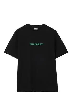 Burberry Heritage Logo Cotton T-shirt - Black