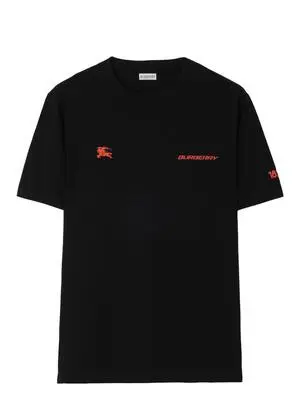 Burberry London Map Cotton T-shirt - Black