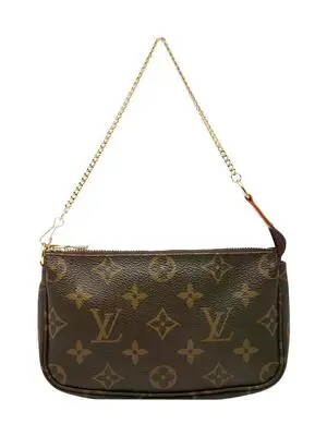 LOUIS VUITTON 2005 Monogram Mini Pochette Accessoires Handbag - Brown