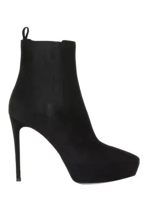 GIANVITO ROSSI Kim Suede Pointed Toe Stiletto Heeled Ankle Boots - Black
