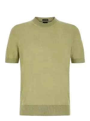 BOSS Virgin Wool Crew Neck T-shirt - Green