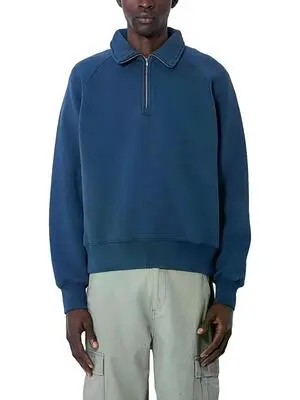 StÜssy Stand-collar Zip Sweatshirt - Blue