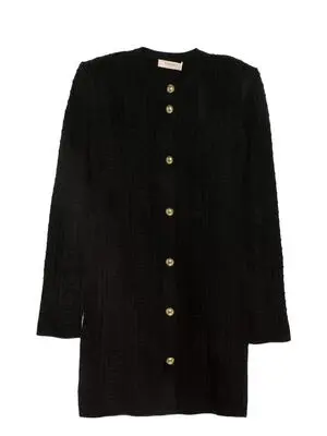 TWINSET Cable-knit Button-front Mini Dress - Black