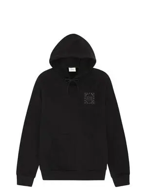 LES DEUX Logo Print Drawstring Hoodie - Black