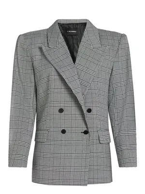 Karl Lagerfeld Structured Checked Blazer - Black
