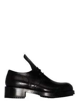 Raf Simons Leather Lace-up Derby Shoes - Black
