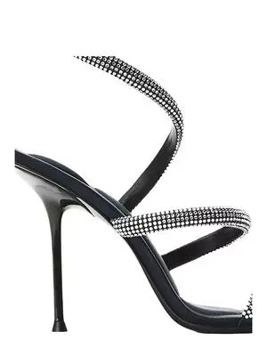 Alexander Wang Julie Crystal-coil Sandals - Silver