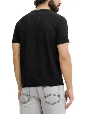 Armani Exchange All-over Logo T-shirt - Black