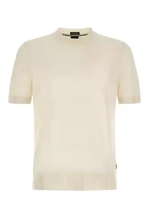 BOSS Virgin Wool T-shirt - Neutrals