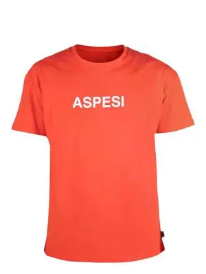 Aspesi Logo-print Cotton T-shirt - Red