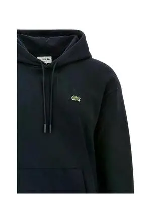 Lacoste Embroidered Logo Drawstring Hoodie - Blue