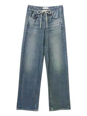 Rag & Bone Miramar Terry Drwcrd Wide-leg Track Pants - Blue