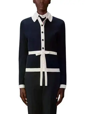 Thom Browne Bow Detail Cardigan - Blue