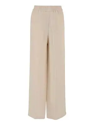 Valentino Garavani Wide-leg Drawstring Trousers - Neutrals