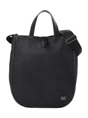 PORTER-YOSHIDA & CO Cisco 2-way Leather Tote Bag - Black