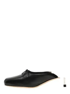Simone Rocha Faux Fur Lined Pointe Mules - Black