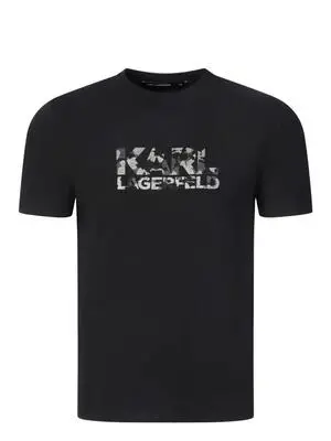Karl Lagerfeld Logo Address Print T-shirt - Black