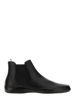 Prada Leather Chelsea Boots - Black
