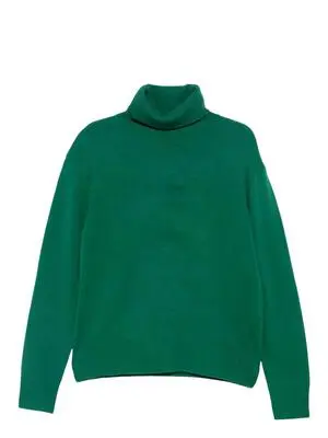 THE FRANKIE SHOP Gala Padded Roll-neck Knitted Wool Sweater - Green