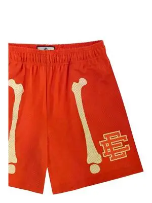 ERIC EMANUEL ERIC EMANUEL Bone Print Mesh Shorts Red