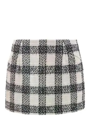 Vetements Checked Bouclé Mini Skirt - Neutrals