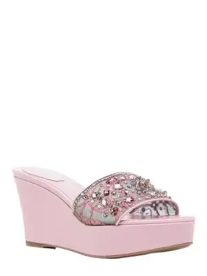 Rene Caovilla 100mm Christy Crystal-embellished Sandals - Pink