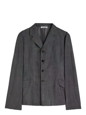 JIL SANDER Pinstripe Blazer - Grey
