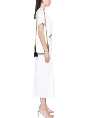 Gucci Small Gg Supreme Bee Padlock Crossbody Bag - Neutrals