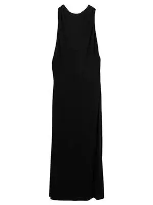 Helmut Lang Halterneck Knot Detail Maxi Dress - Black