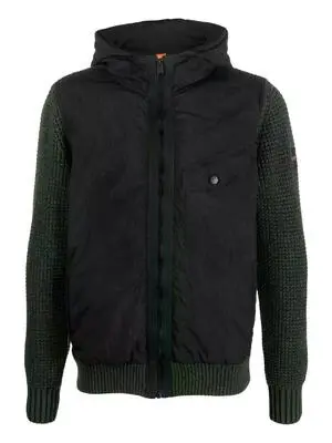 BOSS Hooded Contrast-panel Jacket - Black