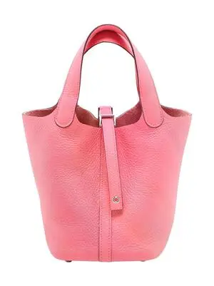 Hermès Clemence Picotin Lock 18 Handbag - Pink