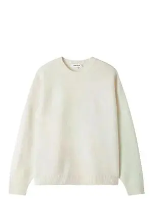 ENFOLD Crew-neck Drop-shoulder Sweater - White