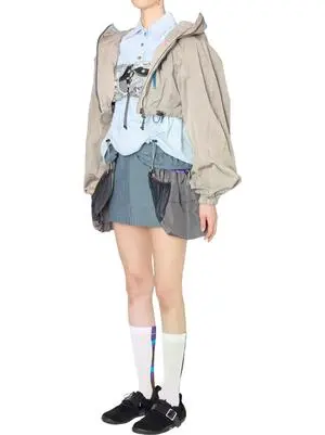 Kolor Hooded Zip Jacket - Neutrals