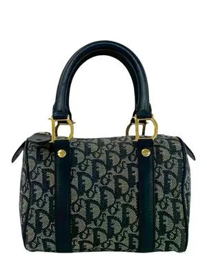 Dior 20th Century Trotter Canvas Boston Bag - Blue