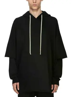 Rick Owens Layered Oversized Hoodie - Black