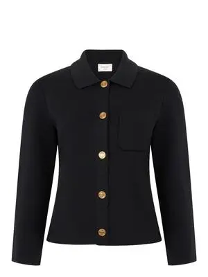 Saint Laurent Wool Button-detailed Jacket - Black