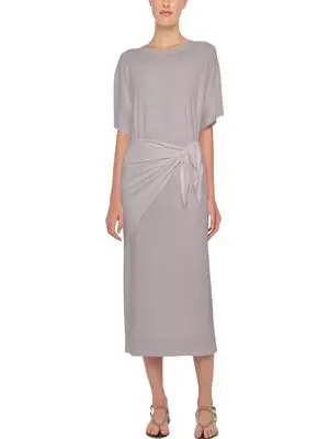 Norma Kamali Boxy Midi Dress - Grey