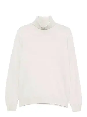 MAGAZZINO RICAMBI Ribbed Knit Roll Neck Sweater - Neutrals