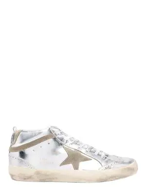 GOLDEN GOOSE Golden Goose Laminated Star And Wave Mid-Top Sneakers