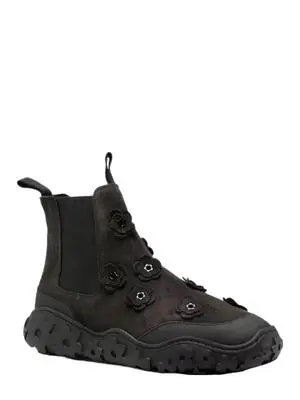 Cecilie Bahnsen Floral Appliqué Suede Ankle Boots - Brown