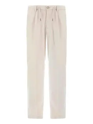 Herno Pleated Water-repellent Trousers - Neutrals