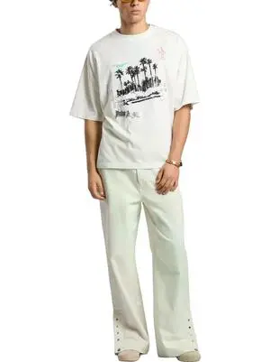 Palm Angels Palm Life Loose Tee - Neutrals