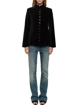 Zadig&Voltaire Vallo Velvet Jacket - Black