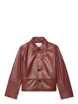 Zadig&Voltaire Button-up Leather Jacket - Red
