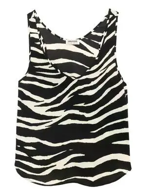 Zadig&Voltaire Tarys Tank Top Zebra Print - Black