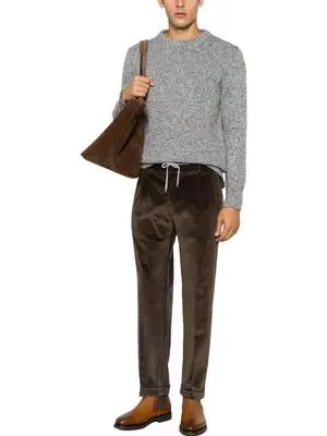 DOPPIAA Marl Knit Crew Neck Sweater - Grey