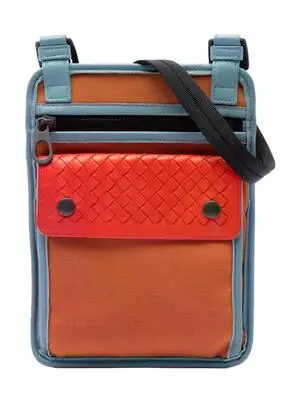 Bottega Veneta Nappa Intrecciato Trimmed Nylon Crossbody Bag - Multicolour