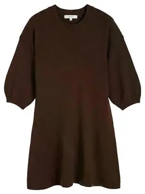 Chinti & Parker Wide-sleeve A-line Mini Dress - Brown