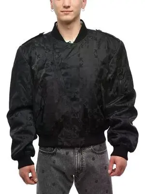 Off-White Arrows-jacquard Bomber Jacket - Black